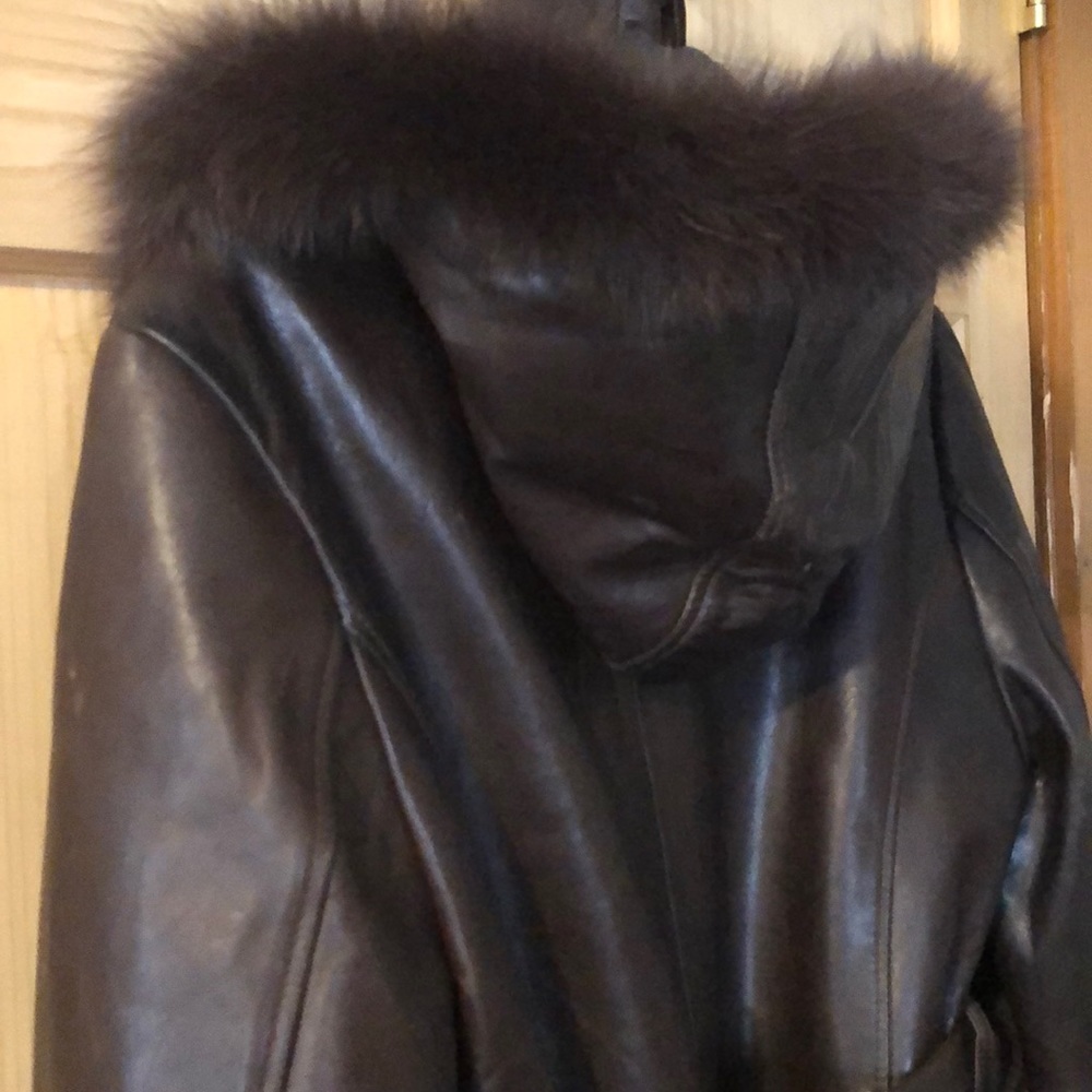 Wilda Brown Lambskin Leather W Zipper Out Lining - Gem